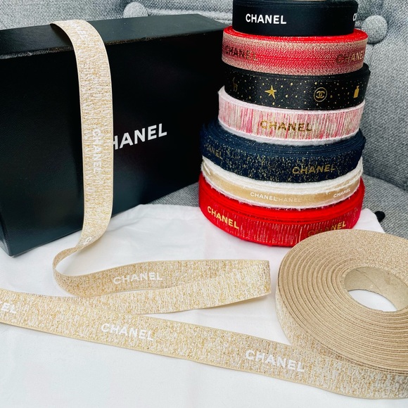 CHANEL | Accessories | Authentic Chanel Gold Tweed Ribbon By The Yard ...